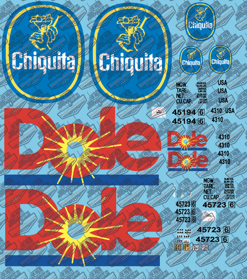 Chiquita / Dole Container Model Decals – Model Truckers LLC