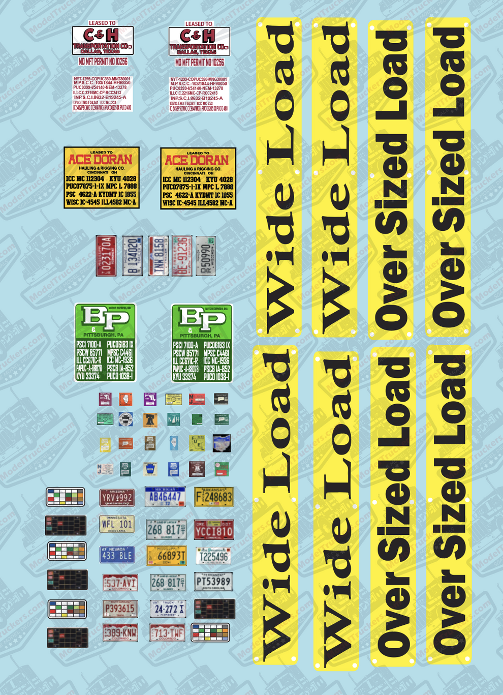 Flatbed Special - Model Decals – Model Truckers LLC