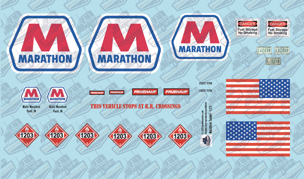Marathon Model Decals – Model Truckers LLC
