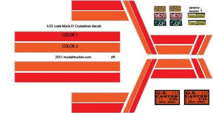 MK101 - Mack Truck Decal Stripes – Model Truckers LLC