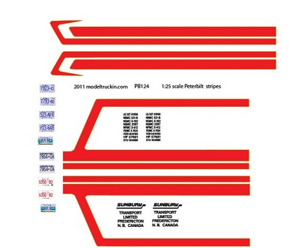 PB124 - Peterbilt Decal Stripes – Model Truckers LLC