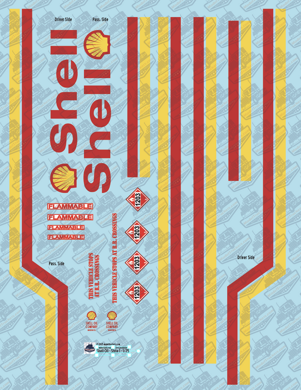 Shell Oil (Style 1) Model Decals – Model Truckers LLC